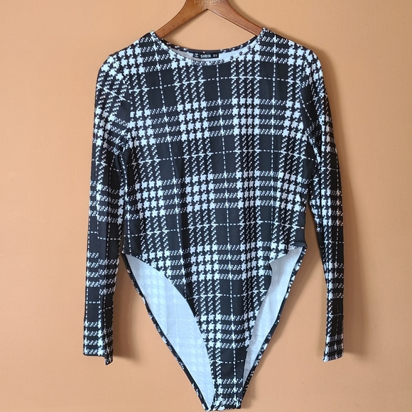 Tops | Plaid Bodysuit | Poshmark
